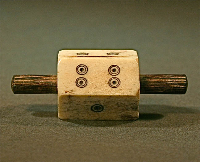 Busacca Gallery: Six sided gambling bone spinning Dice top