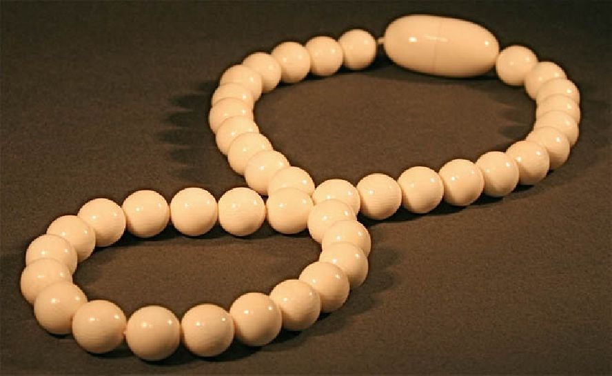 Busacca Gallery: Antique jewelry ivory necklace