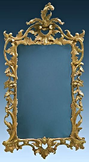Busacca Gallery: A Louis XV Style Hand Carved Wooden Gold Leaf Mirror