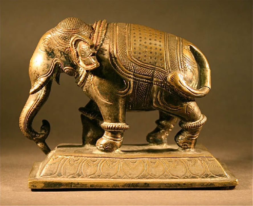 Busacca Gallery: Antique Bronze Elephant from India