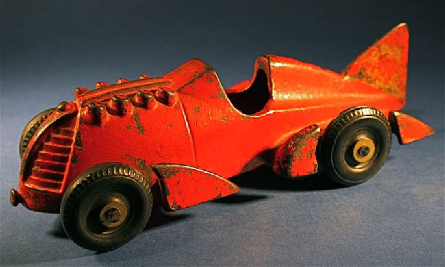 Busacca Gallery: Antique Toy Cast Iron Racing Red Arrow Rocket Car