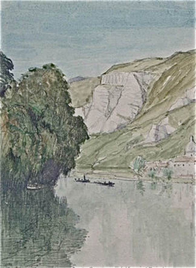 Busacca Gallery: Watercolor painting on paper by artist Martin Hardie