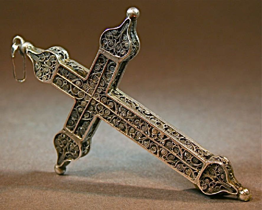 Busacca Gallery: A very old Handmade Silver Antique Cross