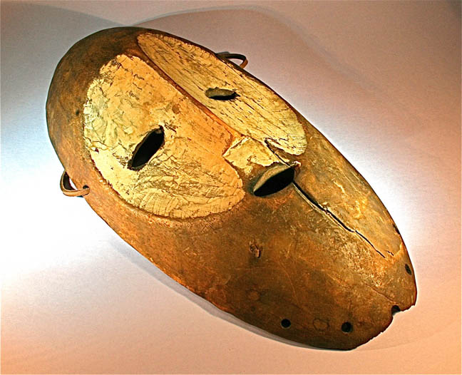Busacca Gallery: 19th 20th century African tribal wooden white face mask