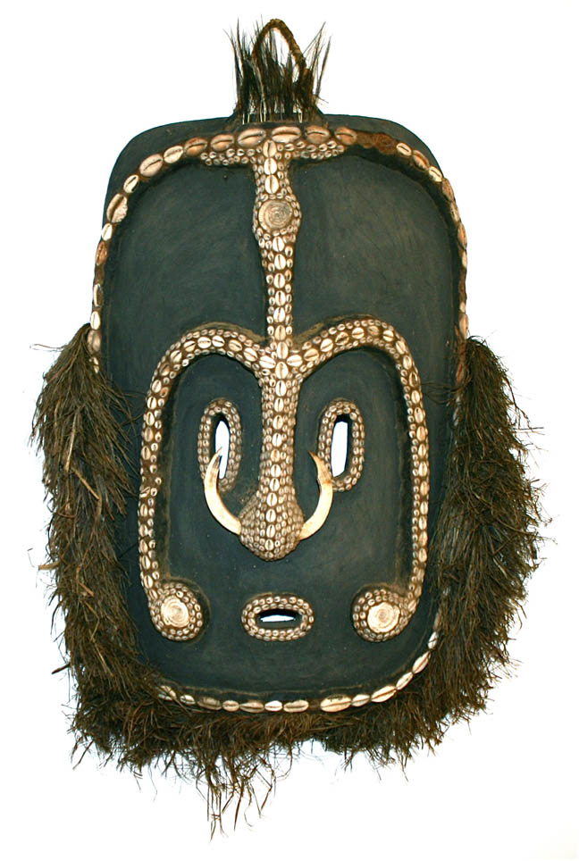 Busacca Gallery: Large Wood Antique Oceanic Tribal Folk Art New Guinea Mask