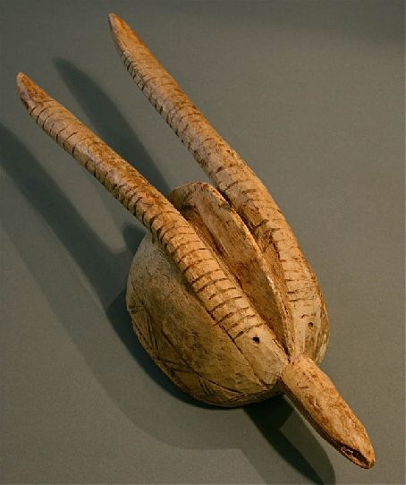 Busacca Gallery: African wooden animal mask made by a hand carver